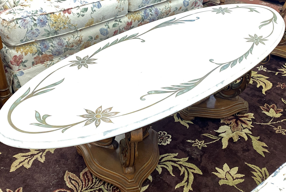 Inlaid Marble Coffee Table – Cherished Possessions