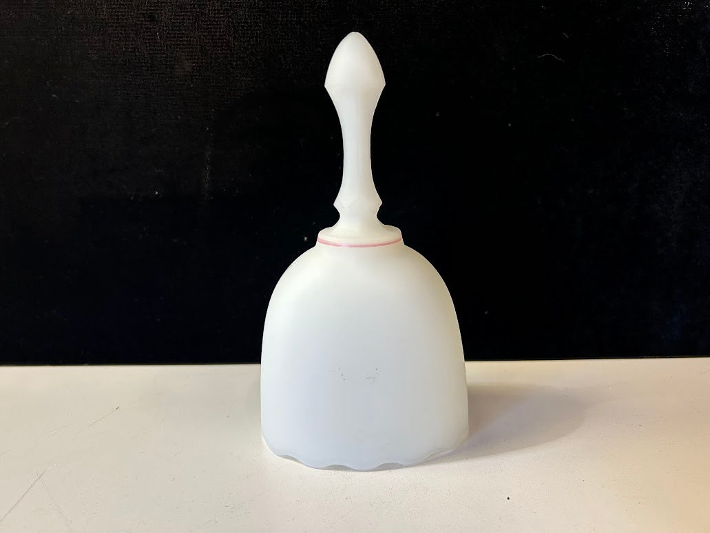 Fenton White Satin Glass Bell – Cherished Possessions